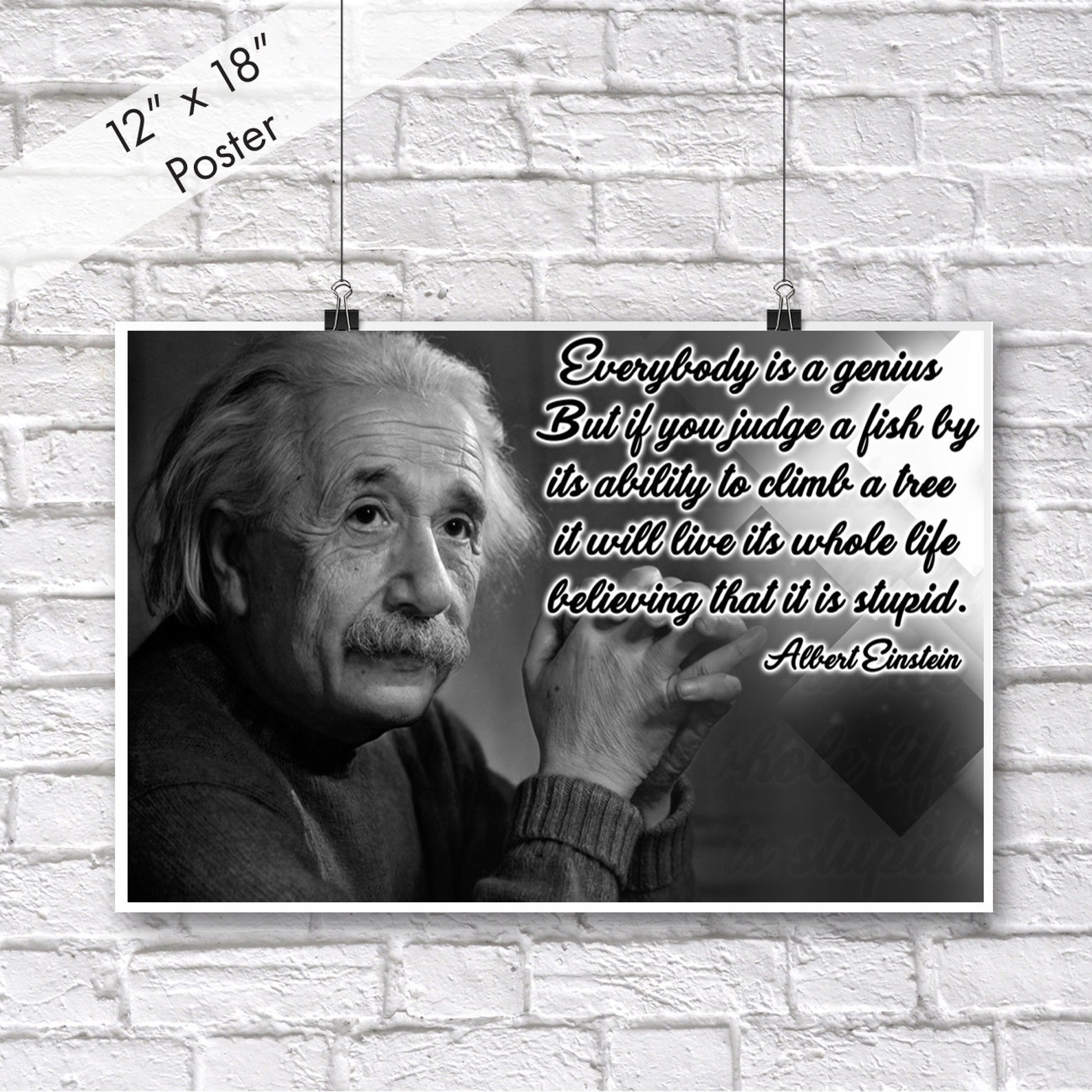 Albert Einstein Quote Poster | Classroom Poster | Inspirational ...