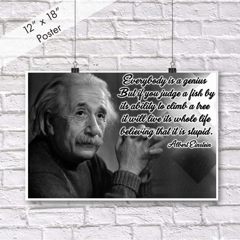 Albert Einstein Quote Poster | Classroom Poster | Inspirational ...
