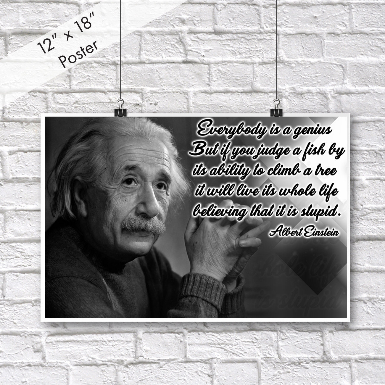 Albert Einstein Quote Poster | Classroom Poster | Inspirational ...