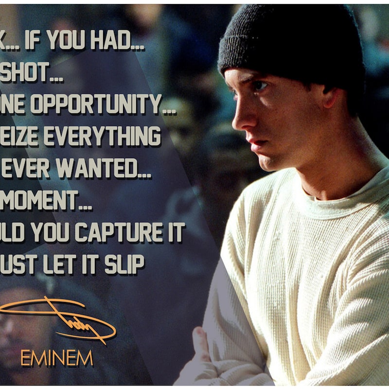Eminem Quote Poster - Etsy