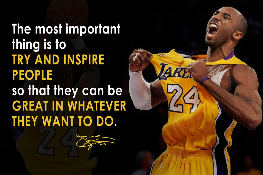Kobe Bryant Poster Quote Cool Quotes Posters Basketball Sports Décor ...