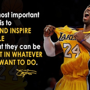 Kobe Bryant Poster Quote Cool Quotes Posters Basketball Sports Décor ...