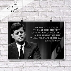 JFK Classroom Quote Poster Decorations Growth Mindset Posters for ...