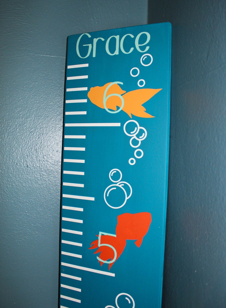 Wooden Goldfish Growth Chart for Measuring Childrenheight - Etsy
