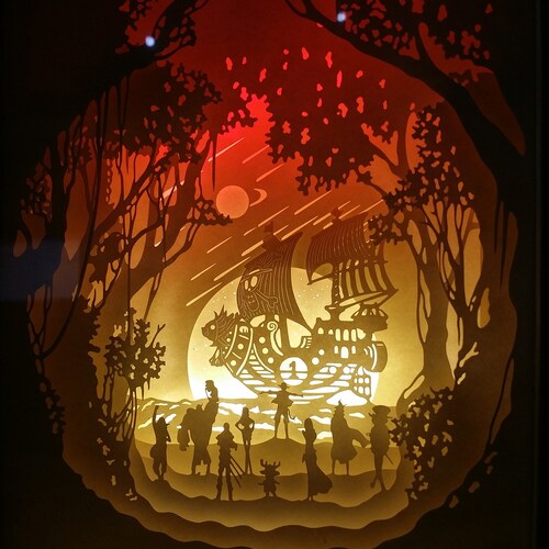 3d Paper Cut Light Boxes Night Lighe Kids Gifts - Etsy