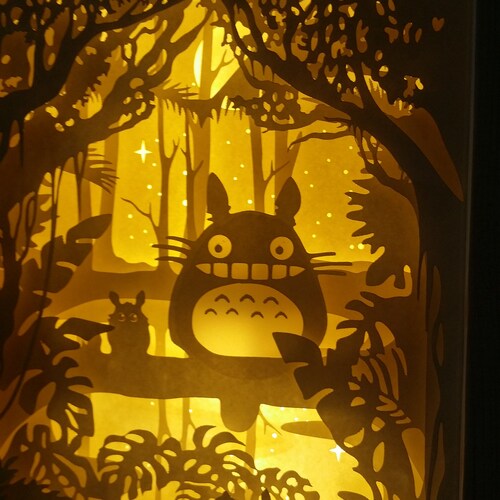 3d Paper Cut Light Boxes Night Lighe Kids Gifts - Etsy
