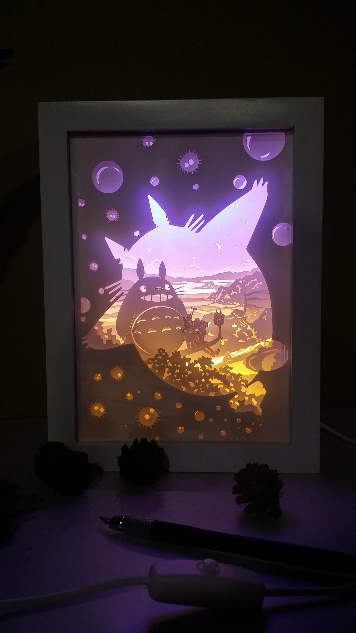 Papercut Light and Shadow 3D Light Boxes Kids Gifts Lactation | Etsy