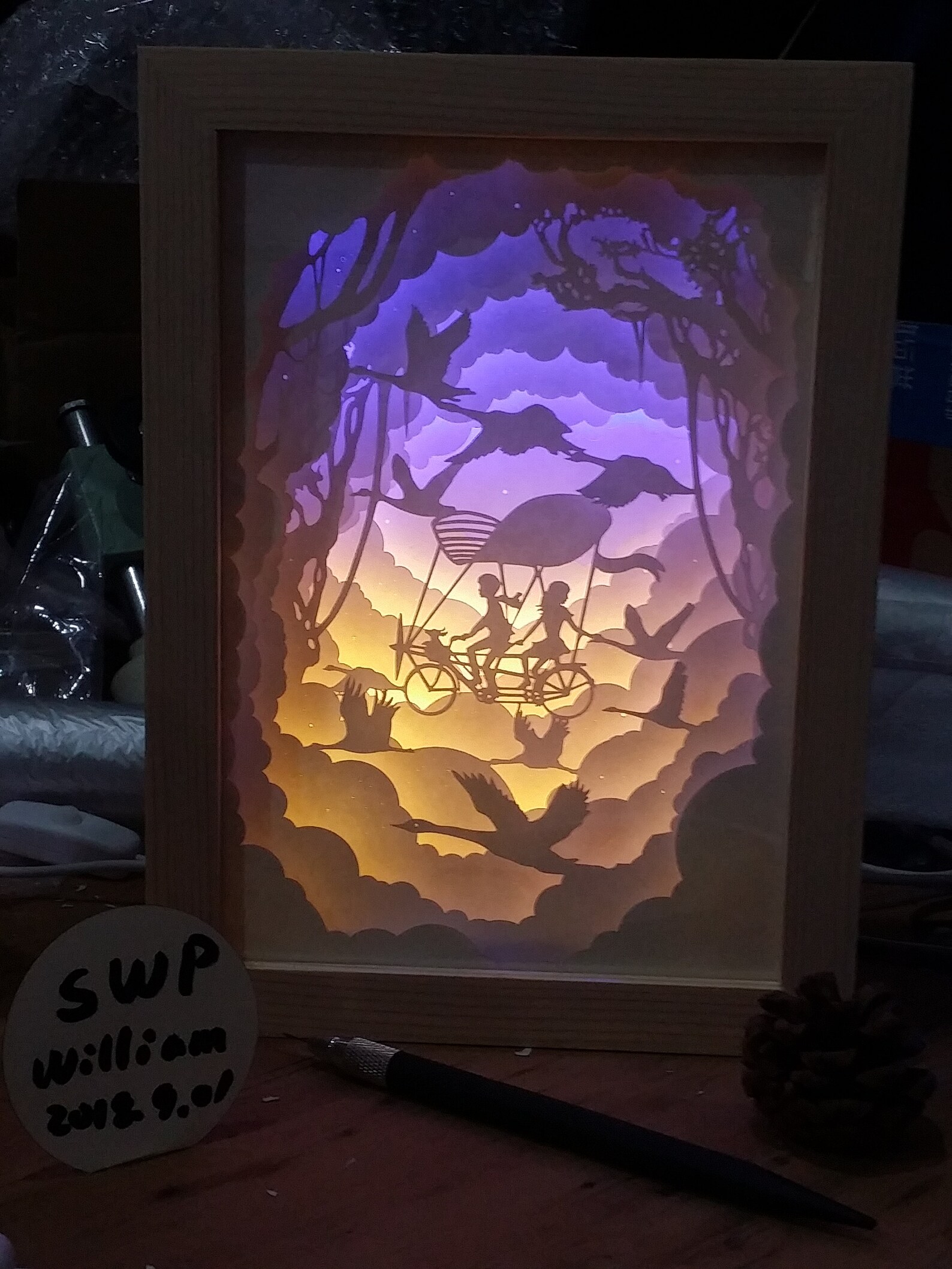 Paper cut light boxes/night light/gift | Etsy