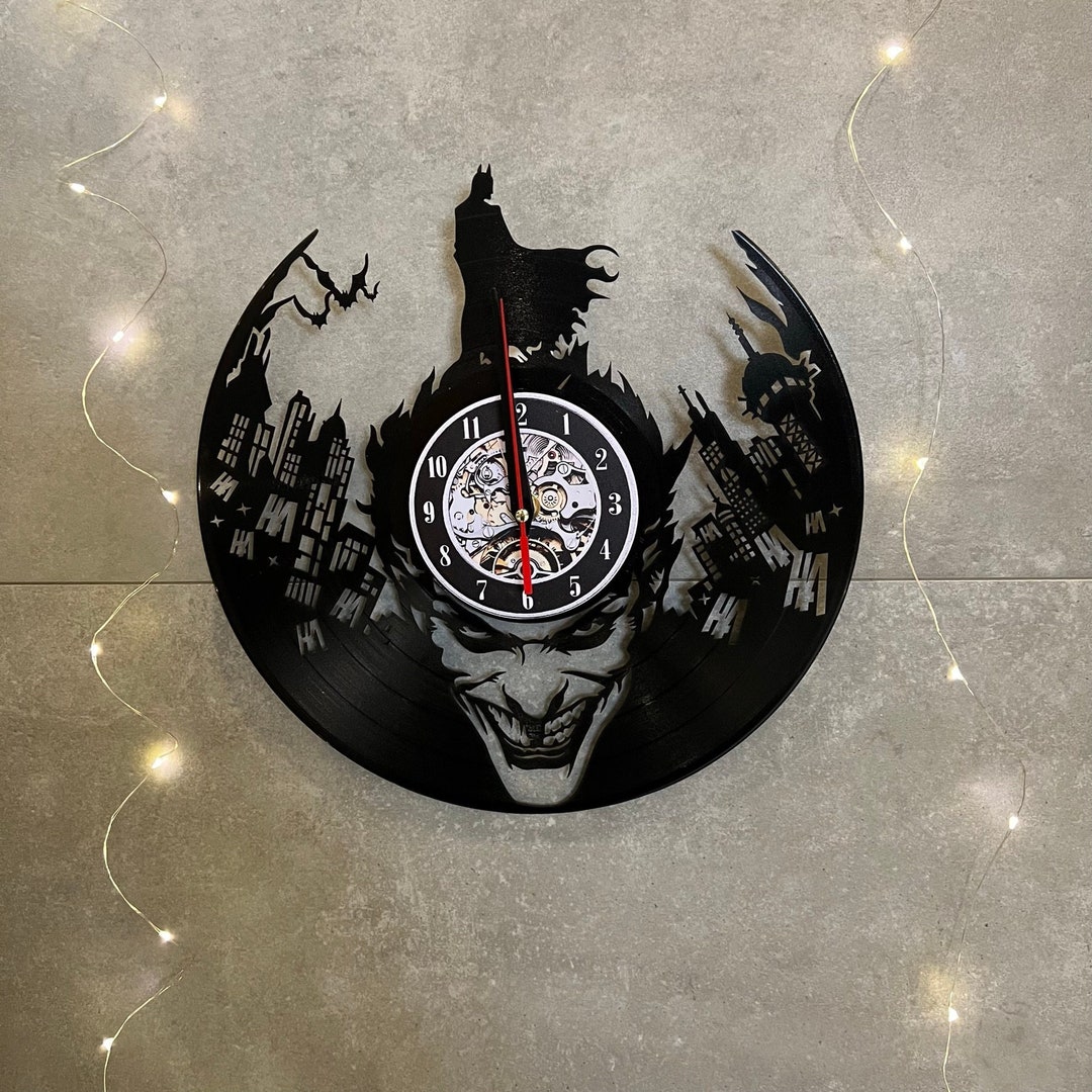 Villain Hero Wall Décor Vinyl Record Cut Out Clock Movie - Etsy