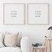 Two Square Frame, Living Room Mockup, Two Frame, Square Poster Mockup ...