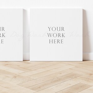 Two Canvas Mock Ups, Two Square Canvas, 2 Square Canvas, Psd Canvas ...