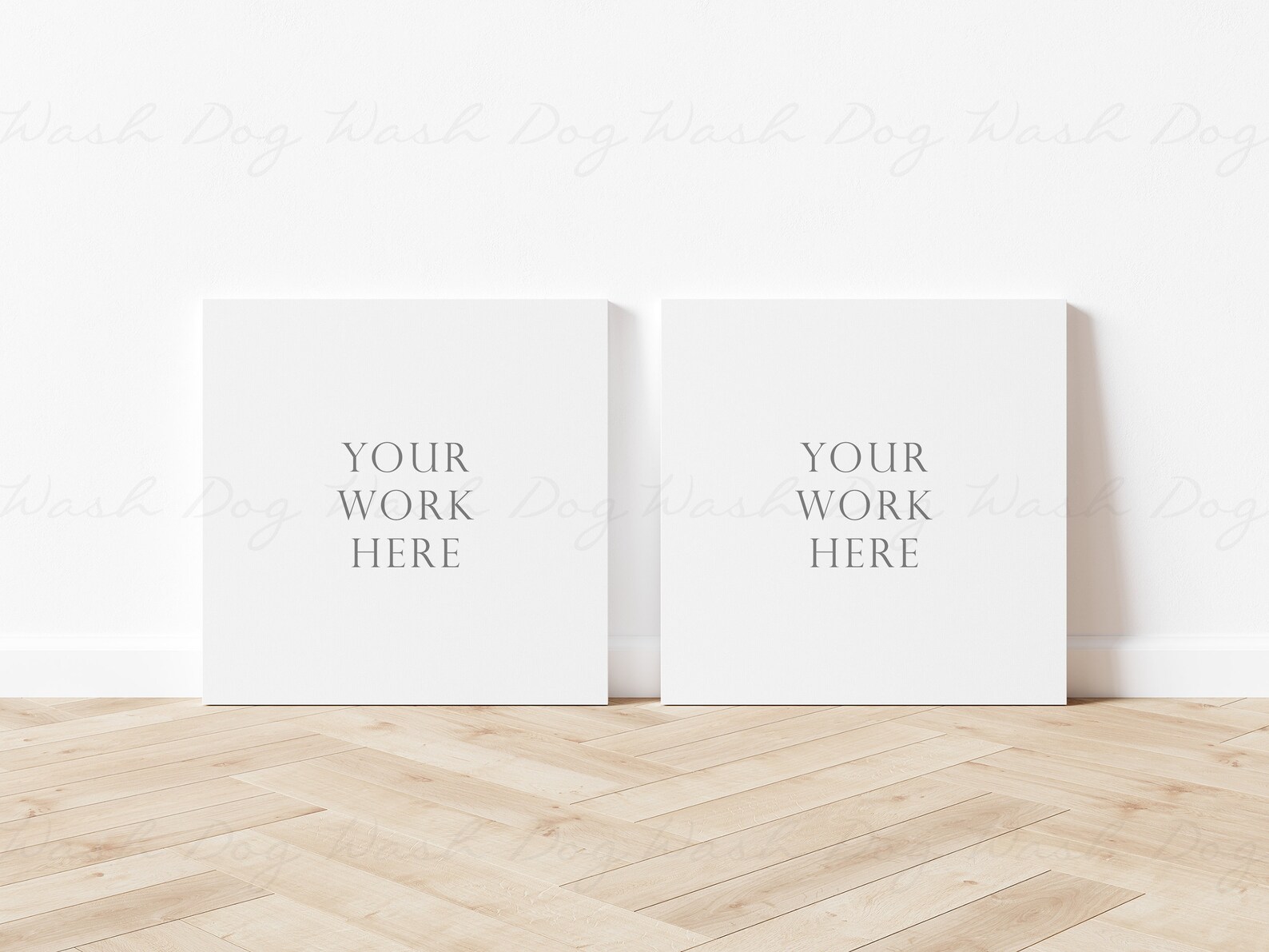 Two canvas mock ups Two square canvas 2 square canvas Psd | Etsy