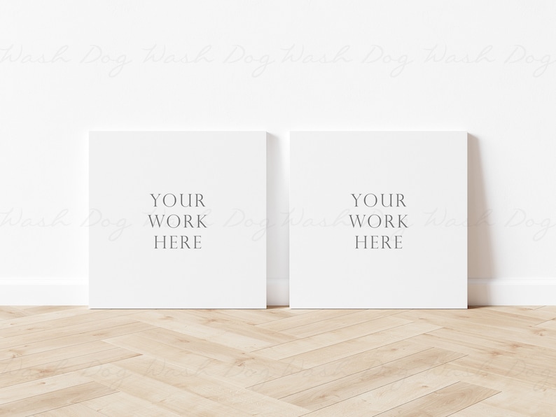 Two Canvas Mock Ups Two Square Canvas 2 Square Canvas Psd - Etsy