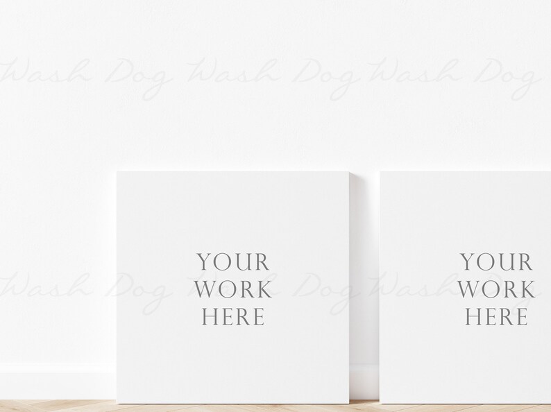 Two Canvas Mock Ups, Two Square Canvas, 2 Square Canvas, Psd Canvas ...