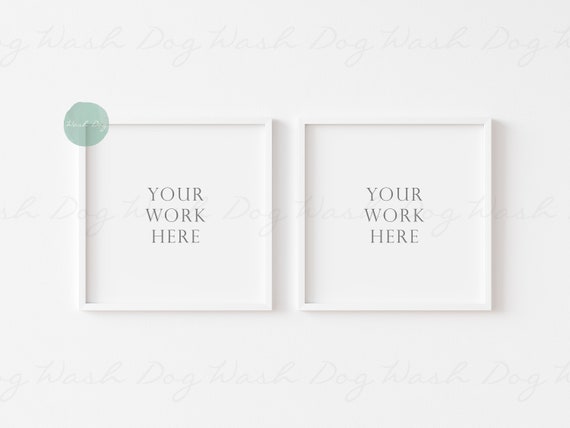 Two mock up frame White two frame digital Two photo frame | Etsy