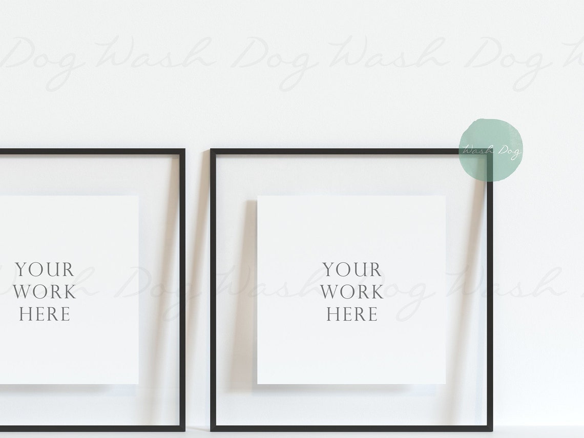 Two Square Frame Mockup, Set of Two Frames, Minimal Frame Mockup ...