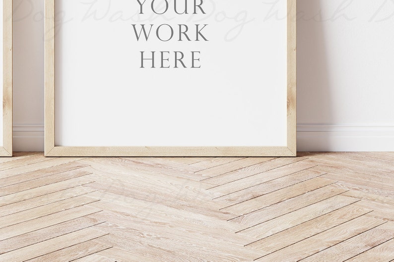 2 Square Frame Set of 2 Wood Frame Mockup 2 Frames Two - Etsy