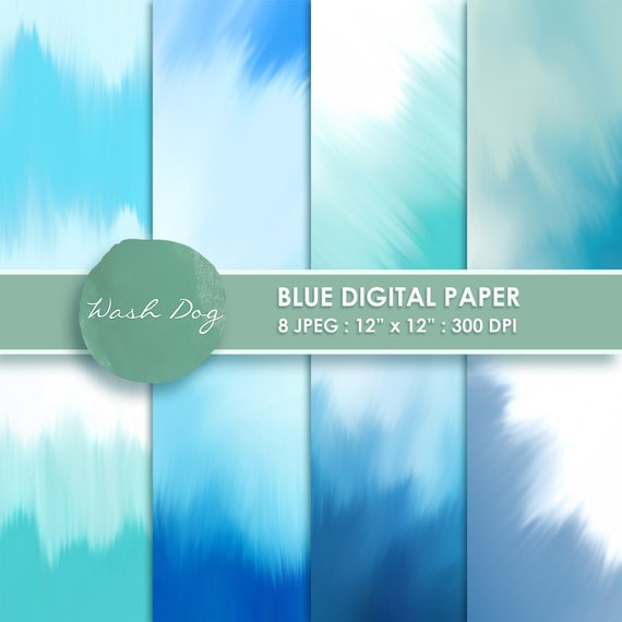 Blue digital background Blue watercolor Blue background | Etsy