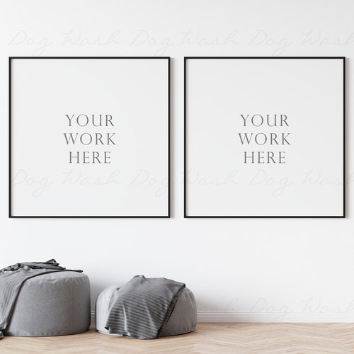 Two Square Frame Psd Frame Room Mockup Square 2 Frame 2 - Etsy