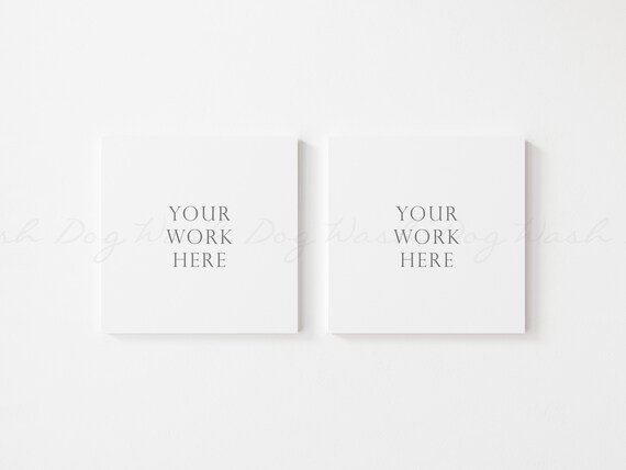Two canvas mockup Two square canvas Two mock up Canvas two | Etsy