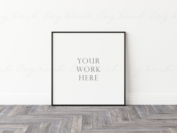 Square frame digital Black square frame psd Square thin | Etsy