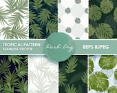 Floral Digital Paper Tropical Digital Paper Pack Botanical - Etsy