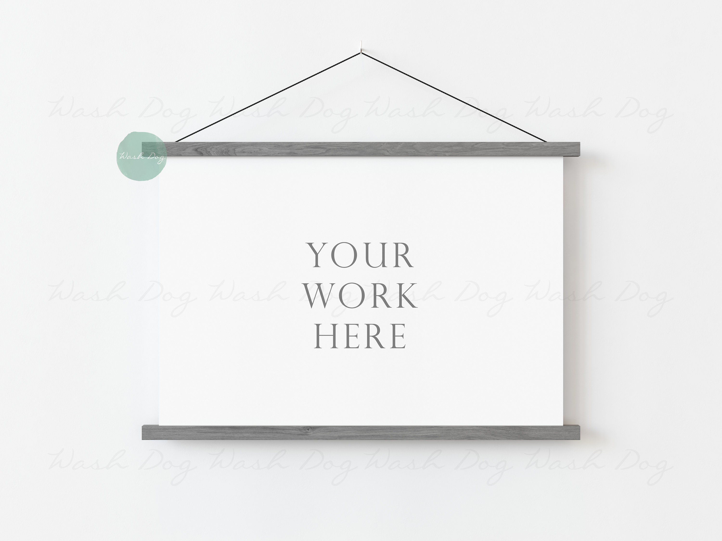 Horizontal poster hanger mock up Photo magnetic mockup 2x3 | Etsy