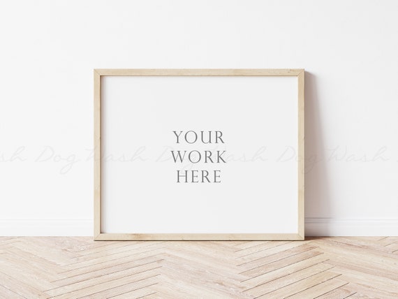 Horizontal frame mockup 8x10 frame mockup Frame Wood frame | Etsy