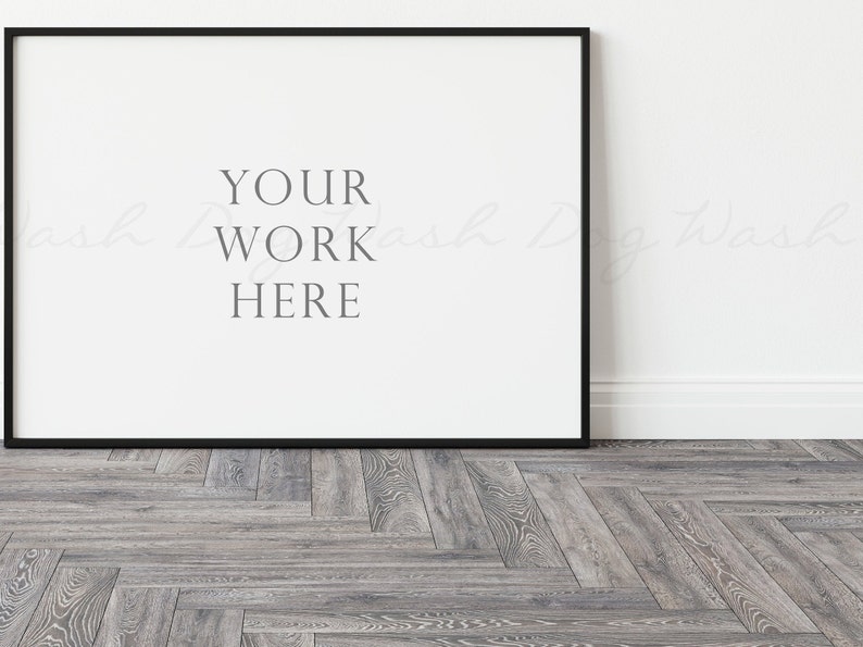 Black Frame Horizontal Psd Mockup Black Frame Landscape A4 - Etsy