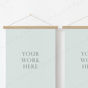 Two Poster Frames, Set of 2 Mockup Poster Hanger, Double 8x10 Frame ...