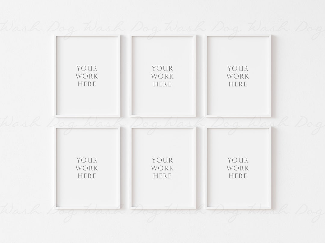 Six Frame Mock Ups, Six Vertical Frame, White Six Frame, Vertical Six ...