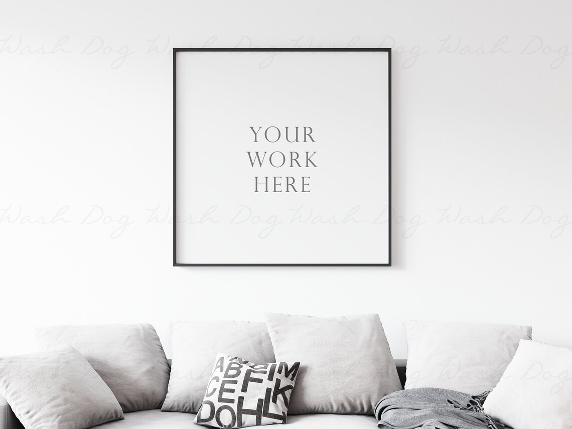 Two Square Frame Psd, Frame Room Mockup, Square 2 Frame, 2 Frame Mock ...