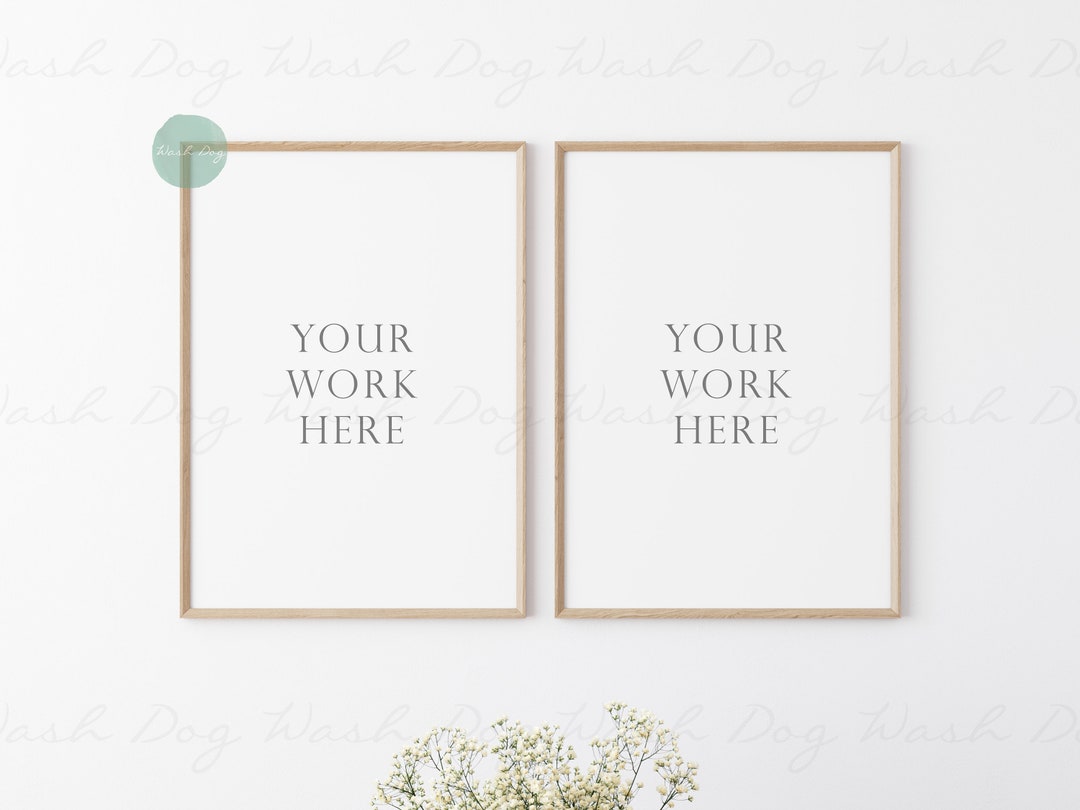 Two Frame Mock Up, Vertical Frame Mockup, Set of 2 Frame Mockup ...