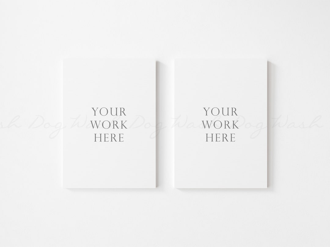 Two Vertical Canvas, Canvas Print Mockup, Two Canvas Vertical, Two ...