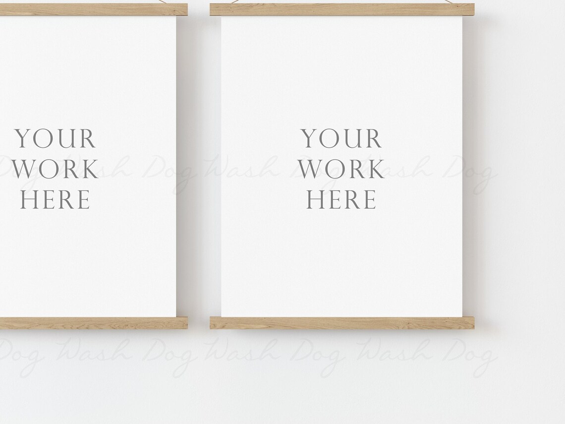 Two Poster Frames Set of 2 Mockup Poster Hanger Double 8x10 | Etsy