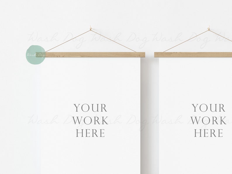 Two Poster Frames Set of 2 Mockup Poster Hanger Double 8x10 | Etsy