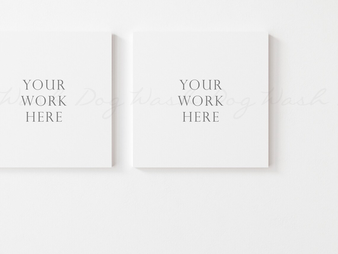 Two Canvas Mockup, Two Square Canvas, Two Mock Up, Canvas Two, Double ...