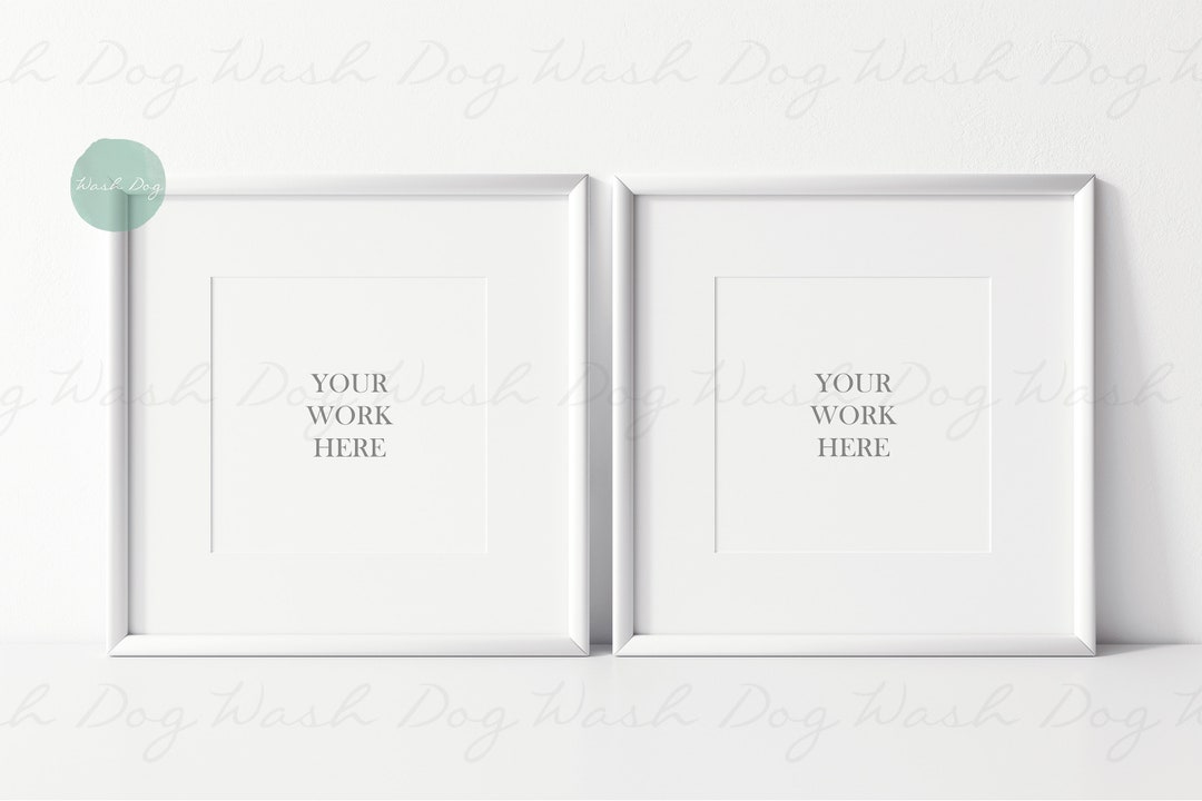 Two Photo Frame, Digital Picture Frame, Square Digital Frame, Mock Ups ...