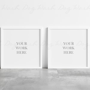 Two Square Mock Up, White Two Frame, Two Mockup Frame, Whtie Digital ...