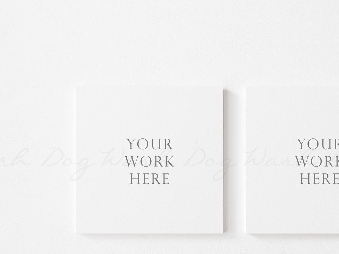 Two Canvas Mockup, Two Square Canvas, Two Mock Up, Canvas Two, Double ...