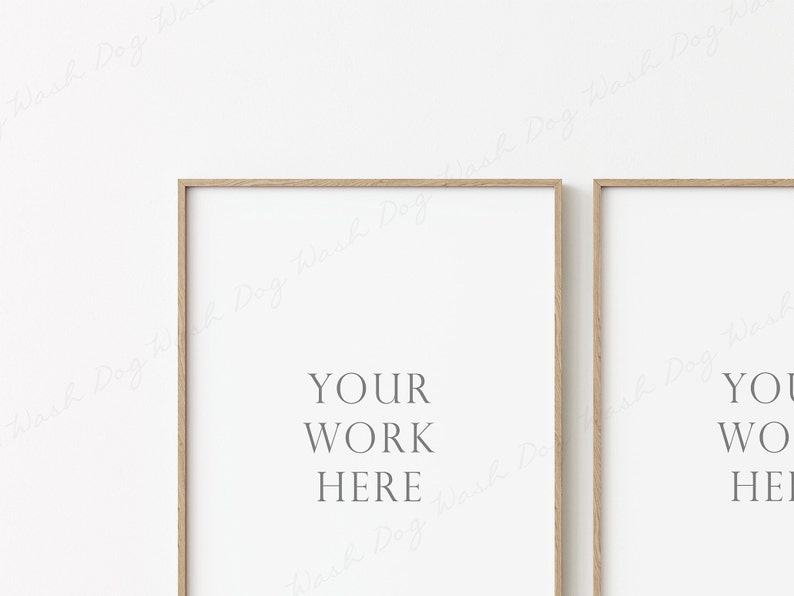 2 Vertical Frame Mockup 4x3 Frame Mockup Two Digital Frame | Etsy