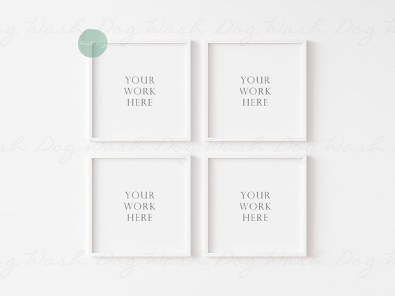 Four Square Frame Mockup 4 Frame Mockup White Frame Digital | Etsy
