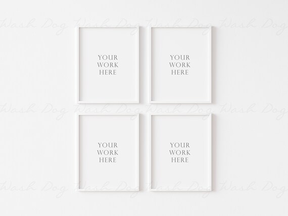 Four Frame Mock Ups Four Mock Ups Frame White Four Frame 4 | Etsy