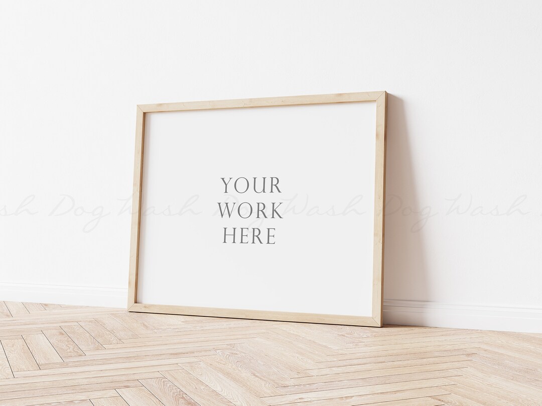 Horizontal Frame Mockup, Sign Mockup, Blank Wooden Sign, Horizontal ...