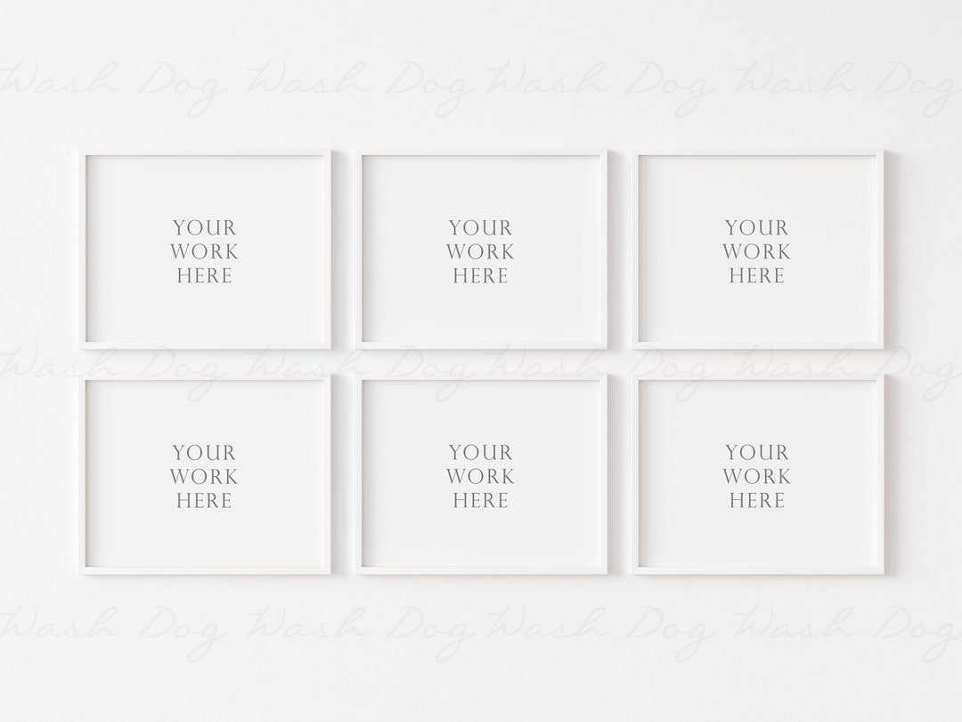 Six Frames Mockup, 11x14 Frames, Editable Mockup, Mock Ups, White Frame ...