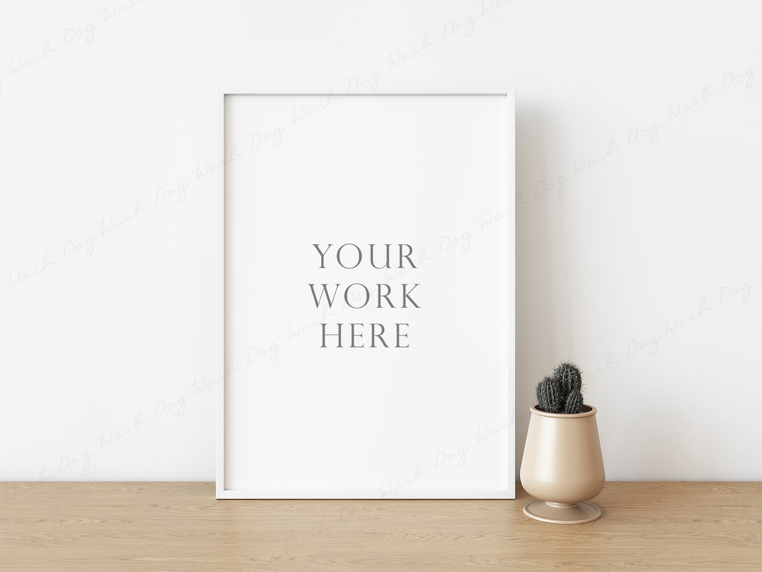 Minimalist Vertical Frame, Vertical Frame Mockup, White Frame Mockup ...