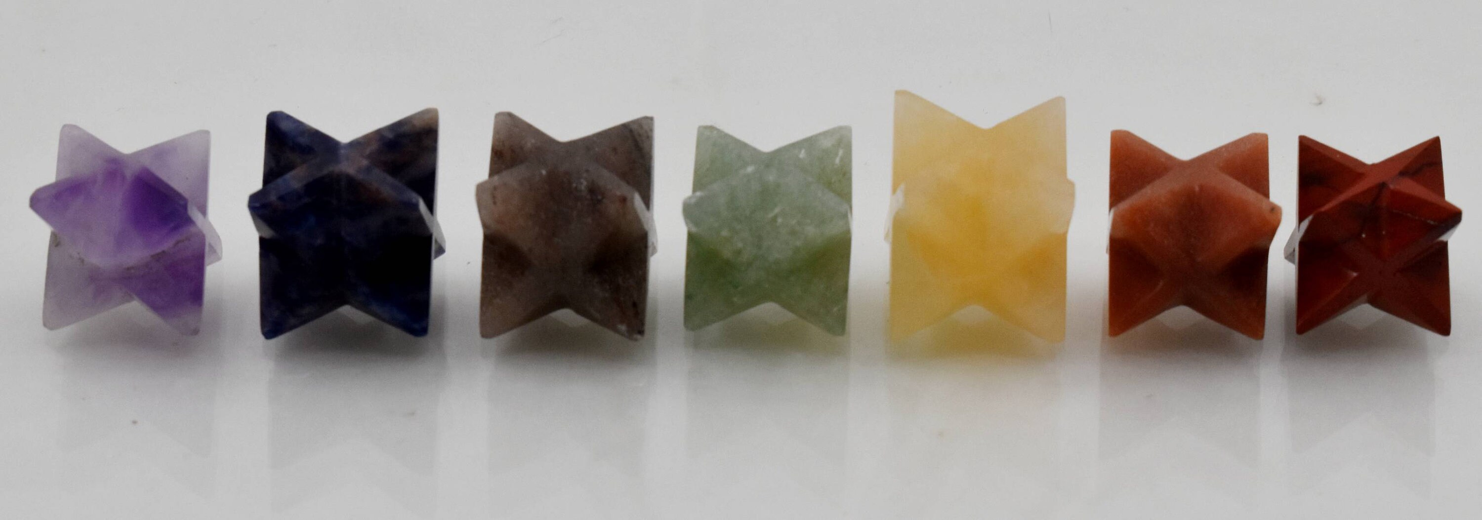 7 Chakra Merkaba Set Metaphysical Healing Crystal Merkaba | Etsy