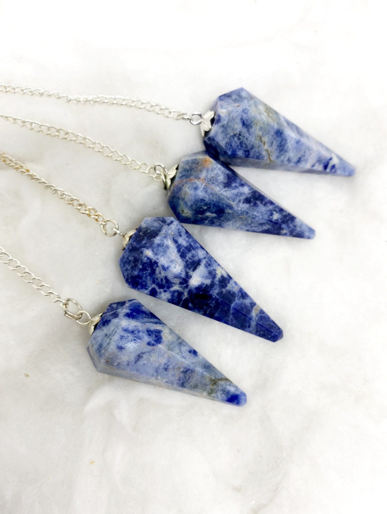 Sodalite Faceted Cone Pendulum Healing Dowsing Crystal - Etsy