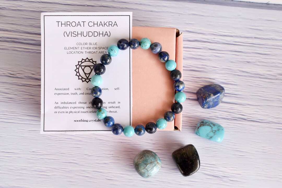 THROAT Crystal Chakra's Stones Collection, Grounding & Energy Balancing ...