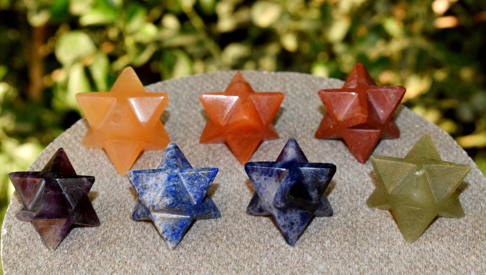 Wholesale 2 Sets of 7 Chakra Crystal Merkaba - Etsy
